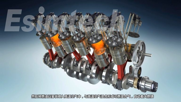 Best Oil and Gas Animation for Diesel Engine I Esimtech